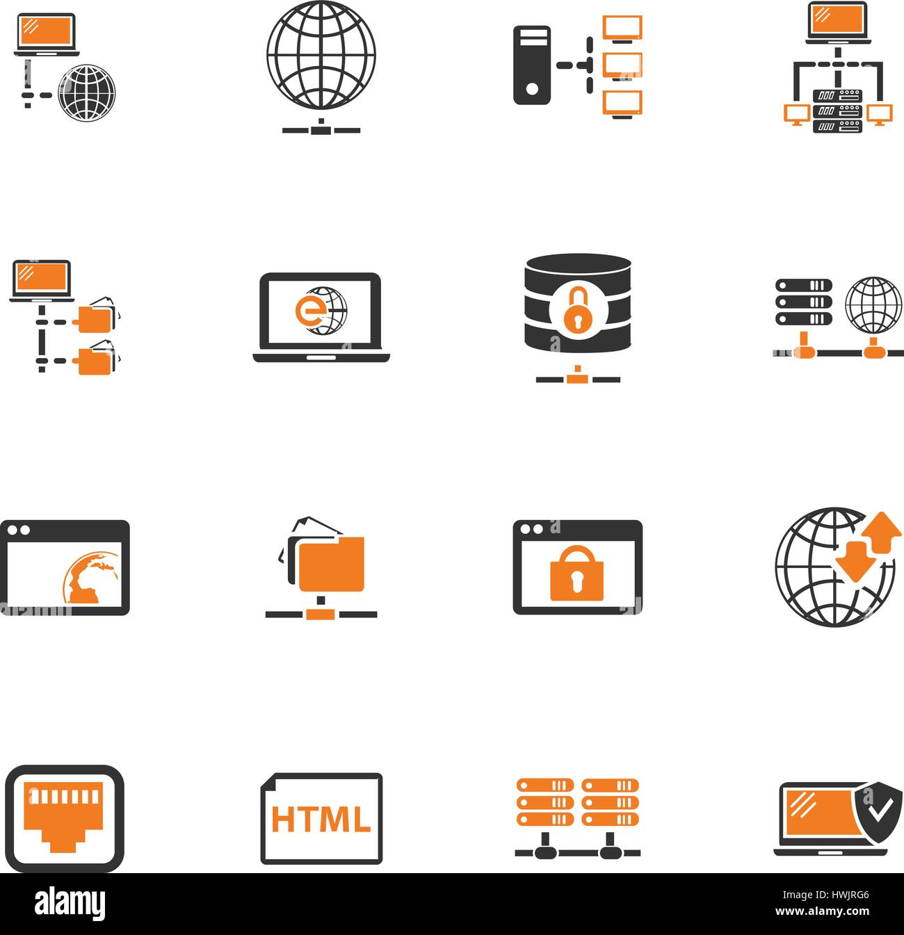 Internet, server, network icon set for web sites and user interface ...