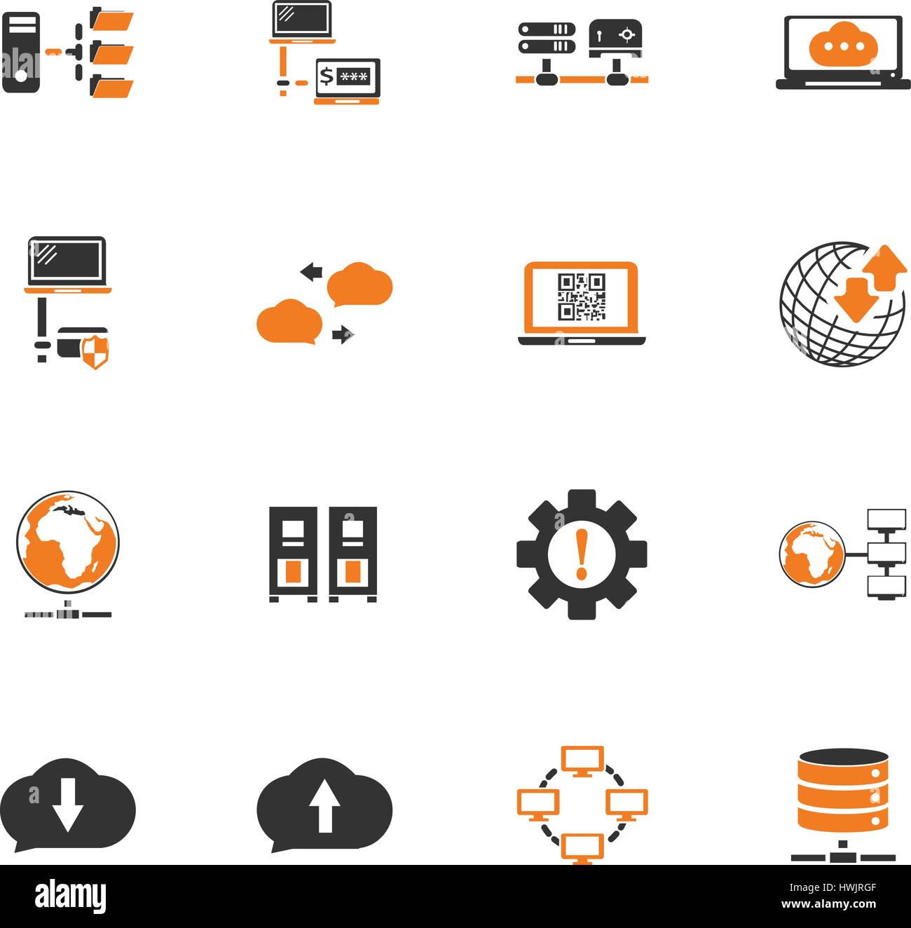 Internet, server, network icon set for web sites and user interface ...