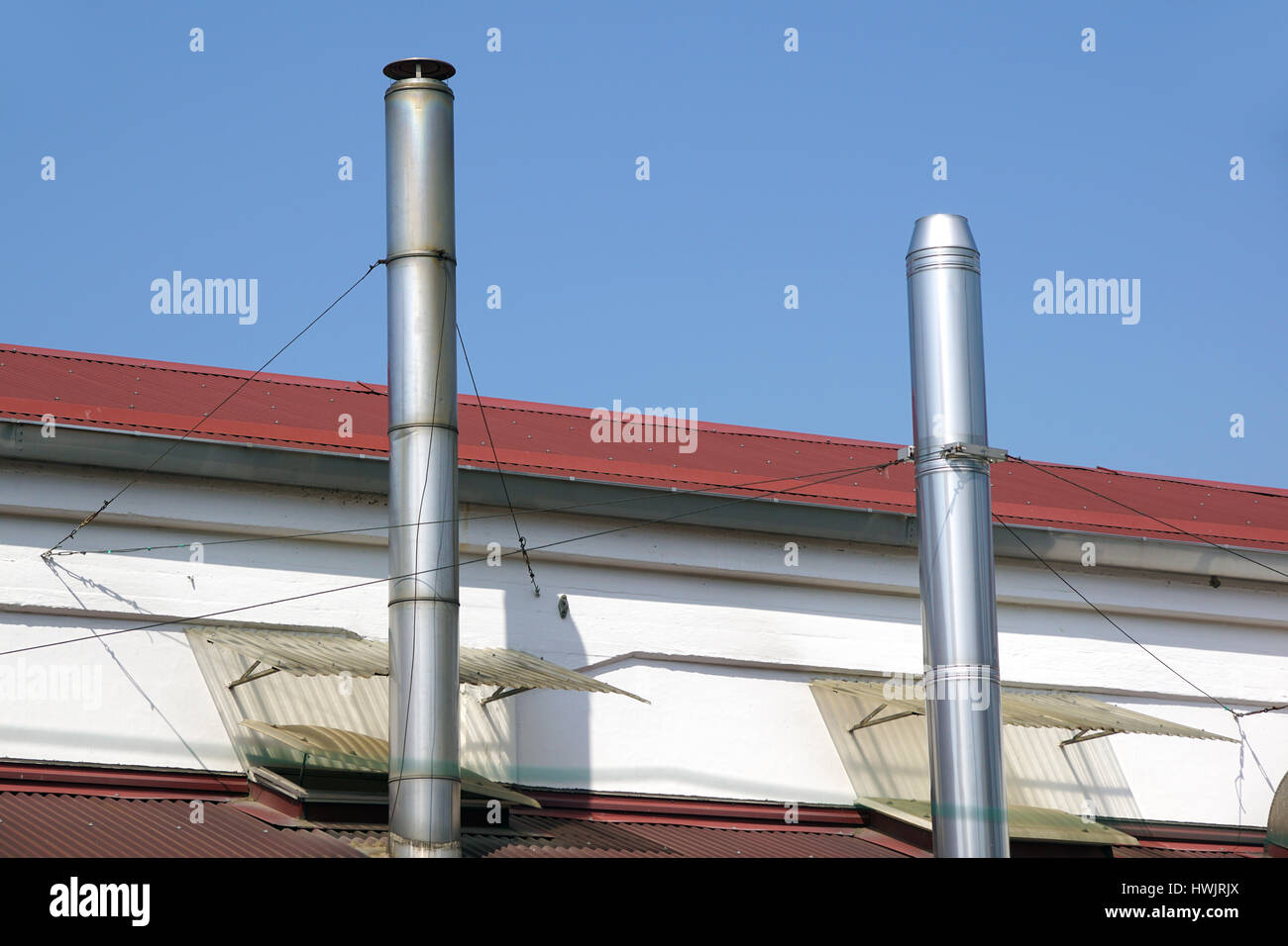 chimneys on the roof Stock Photo - Alamy