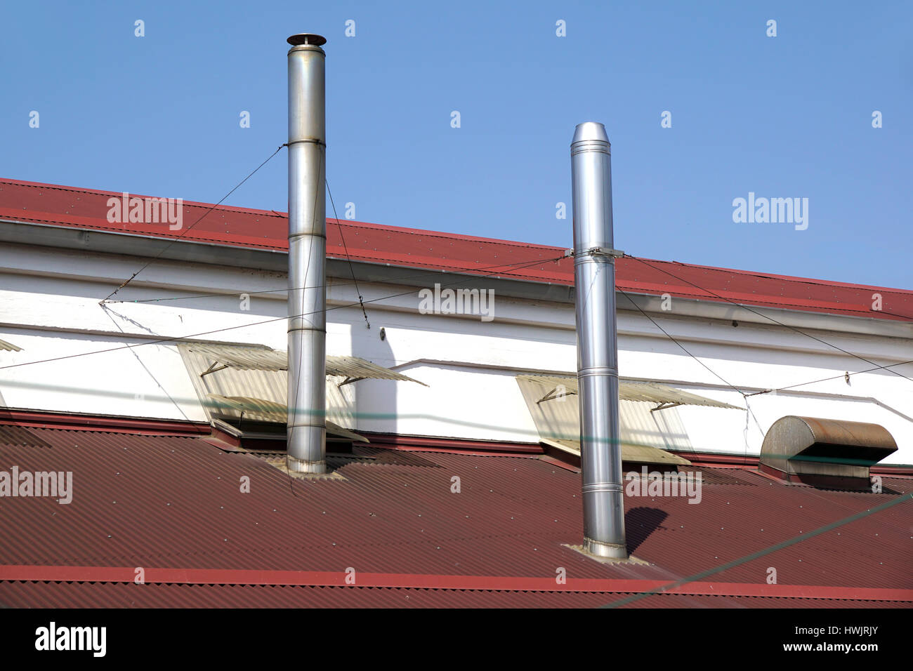 chimneys on the roof Stock Photo - Alamy