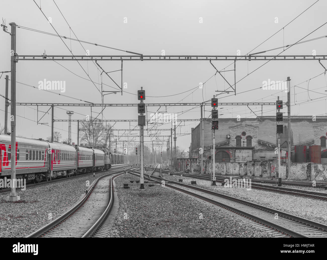 Railway station Estonia Tallinn Stock Photo - Alamy