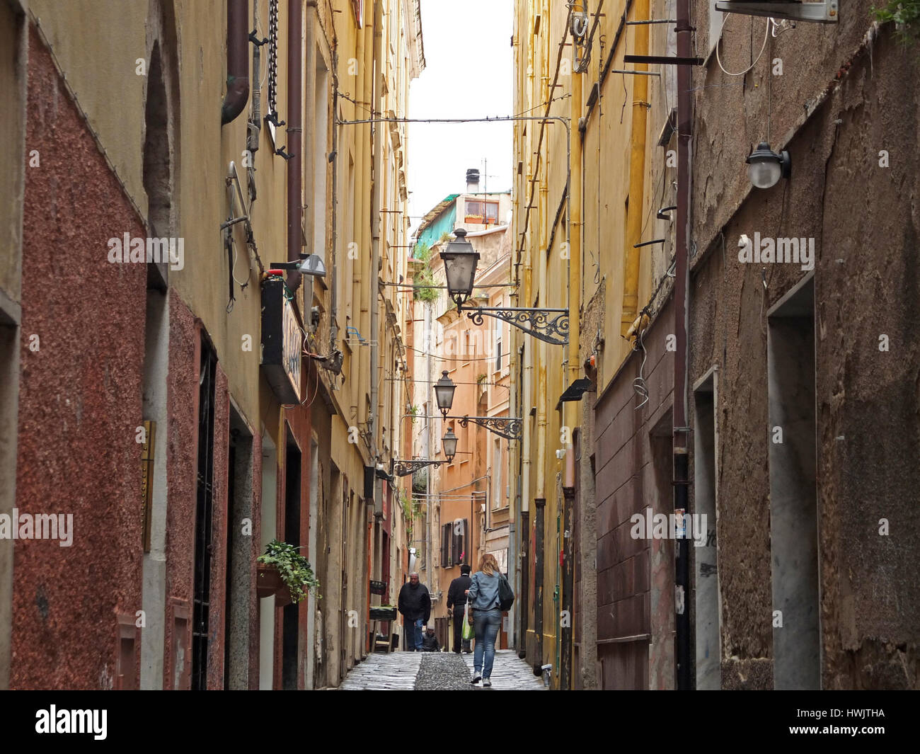 Sassari, Sardinia. Old town center Stock Photo - Alamy