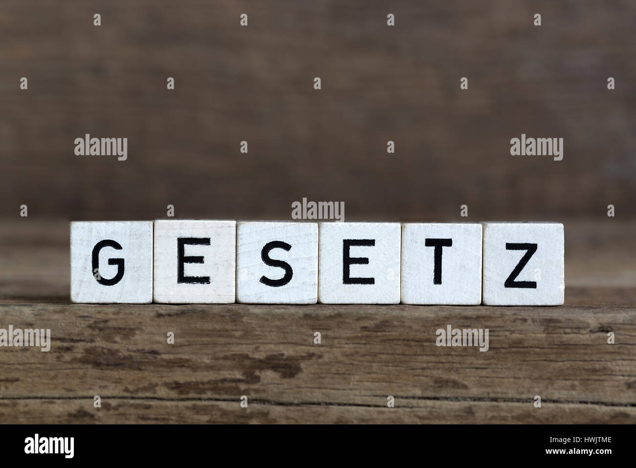 German word law, written in cubes on a wooden background Stock Photo ...