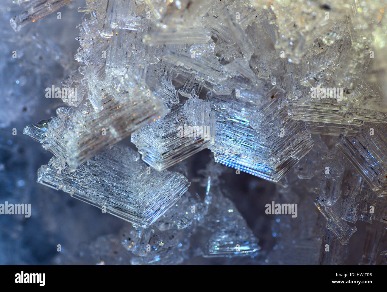 Ice crystals close-up Stock Photo - Alamy