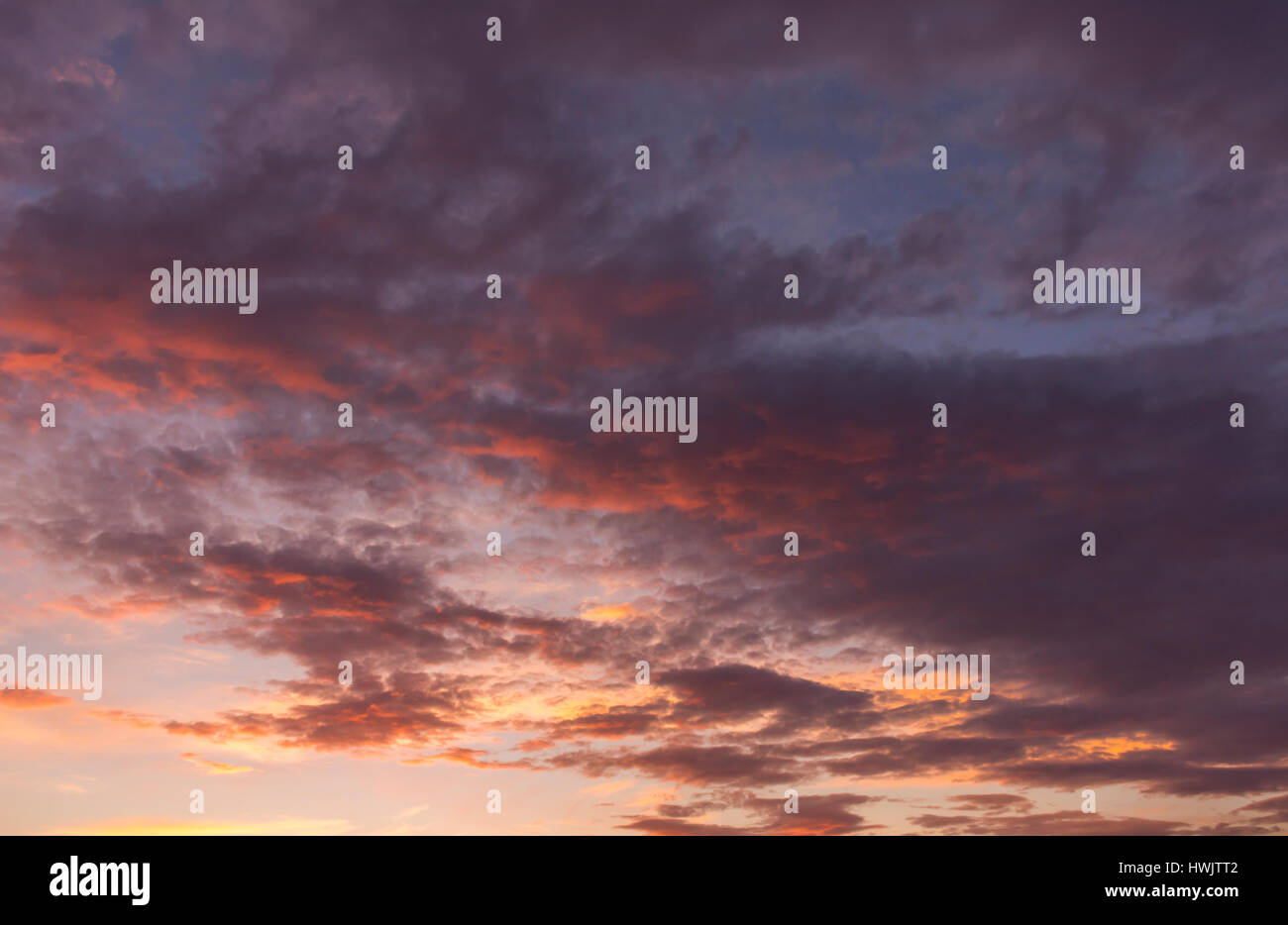 Sunset shot of an interesting colorful sky Stock Photo - Alamy