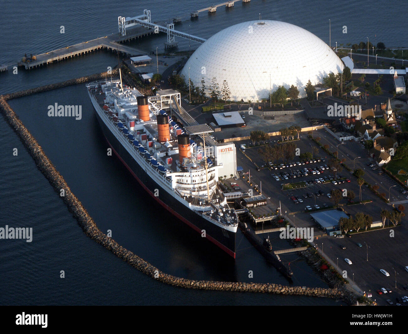RMS Queen Mary Cruise Liner in Long Beach, CA Stock Photo - Alamy