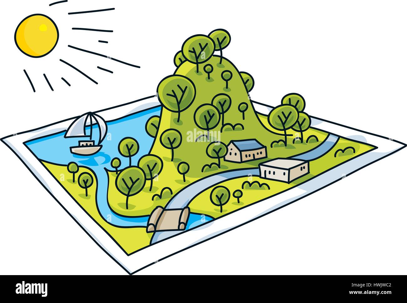 Cartoon postcard hi-res stock photography and images - Alamy