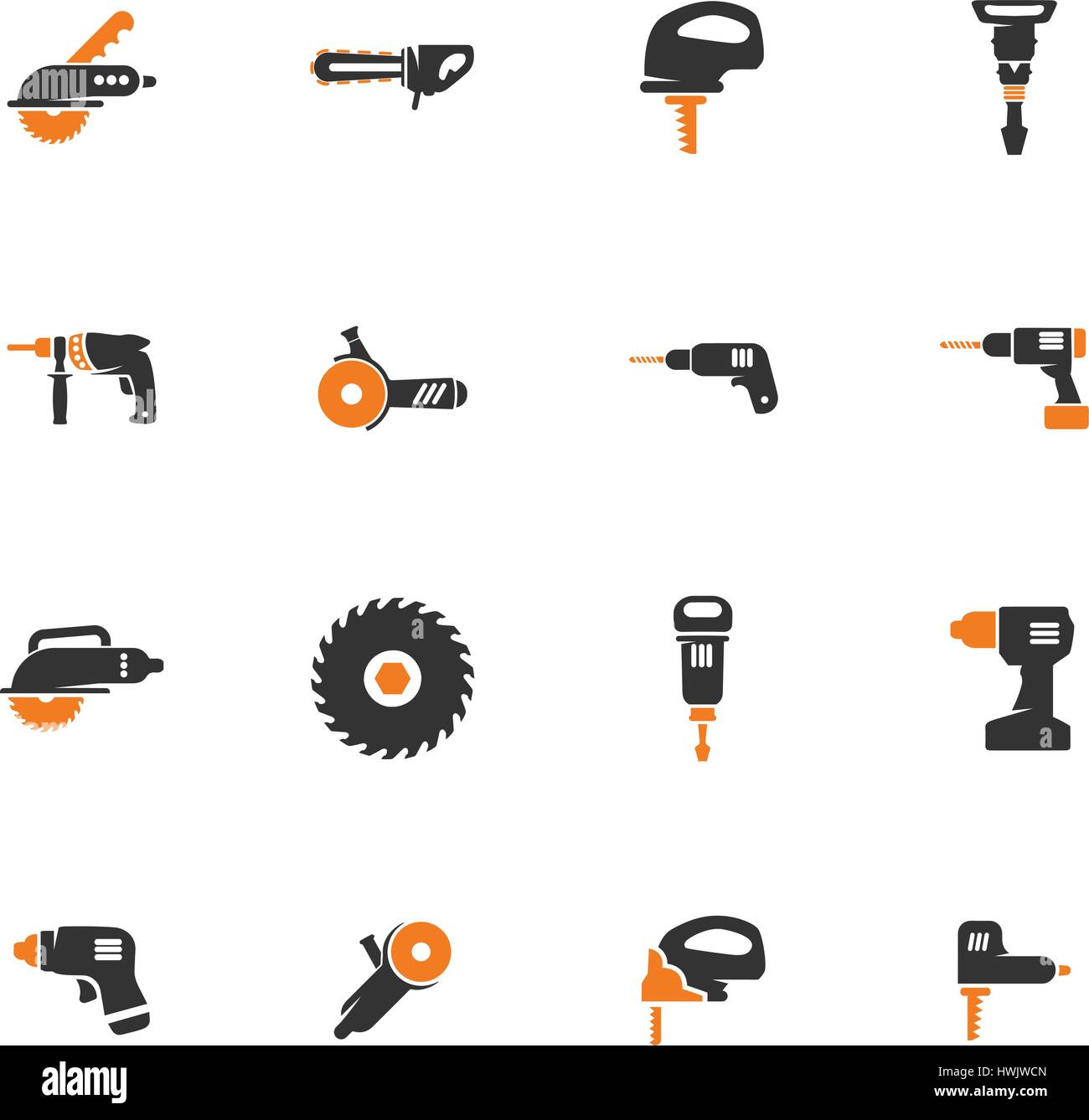 Power tools icon set for web sites and user interface Stock Vector ...