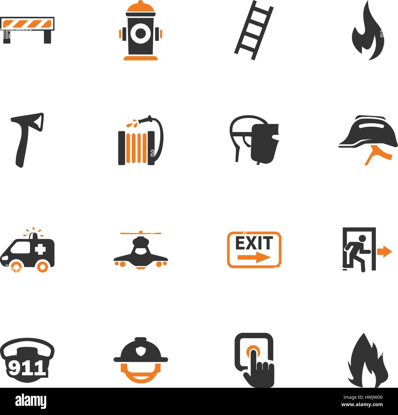 Emergency icon set for web sites and user interface Stock Vector Image ...
