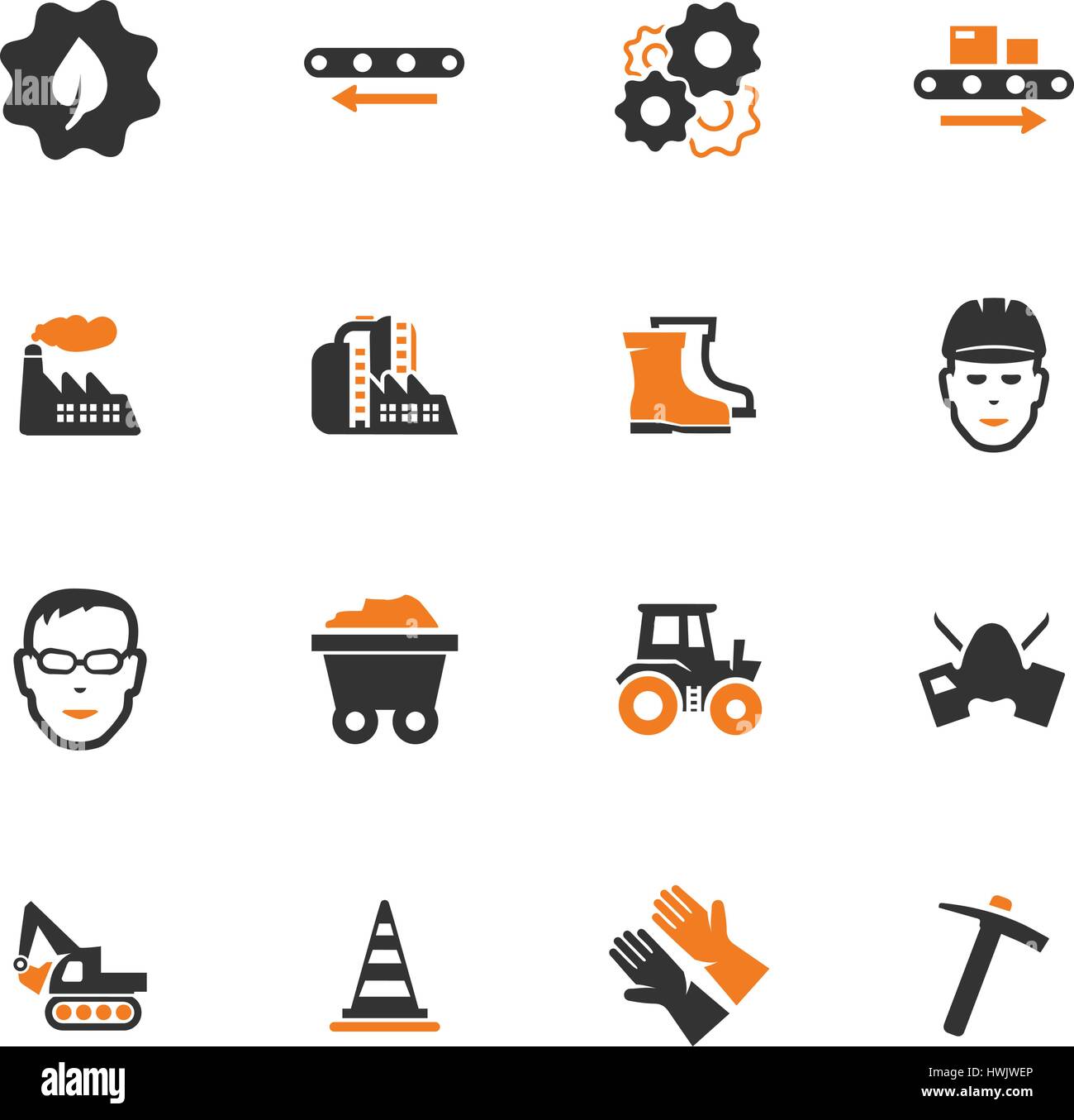 Industrial icon set for web sites and user interface Stock Vector Image ...