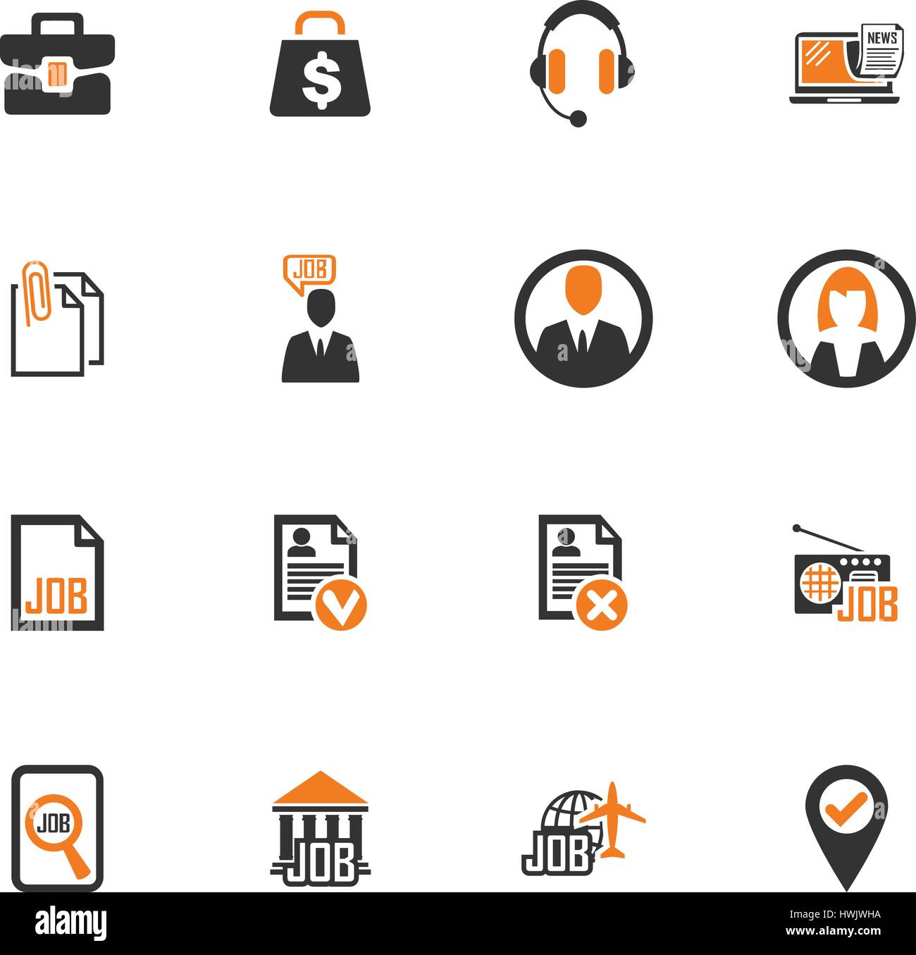 Job icon set for web sites and user interface Stock Vector Image & Art ...