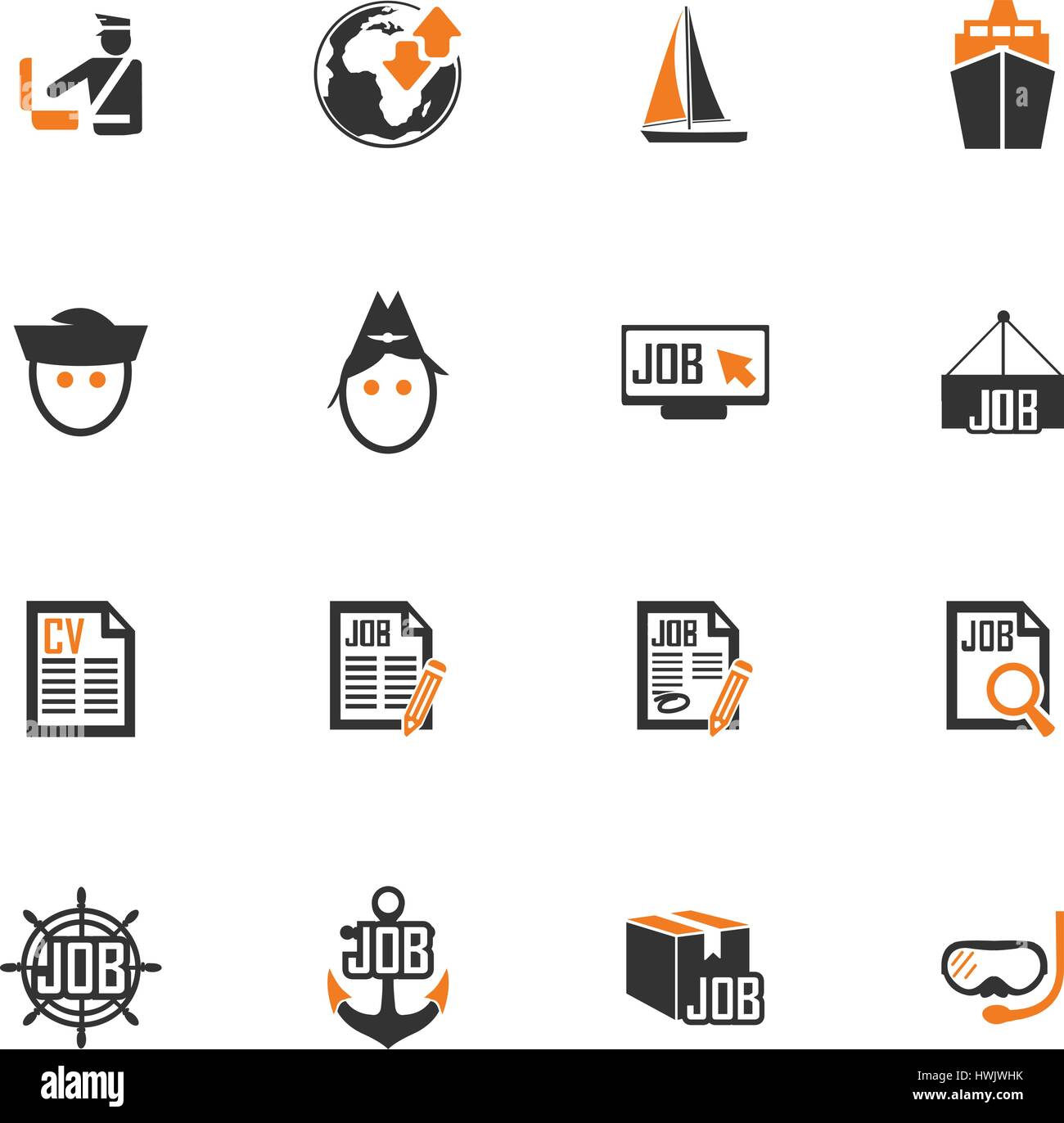 Port crane operator Stock Vector Images - Alamy