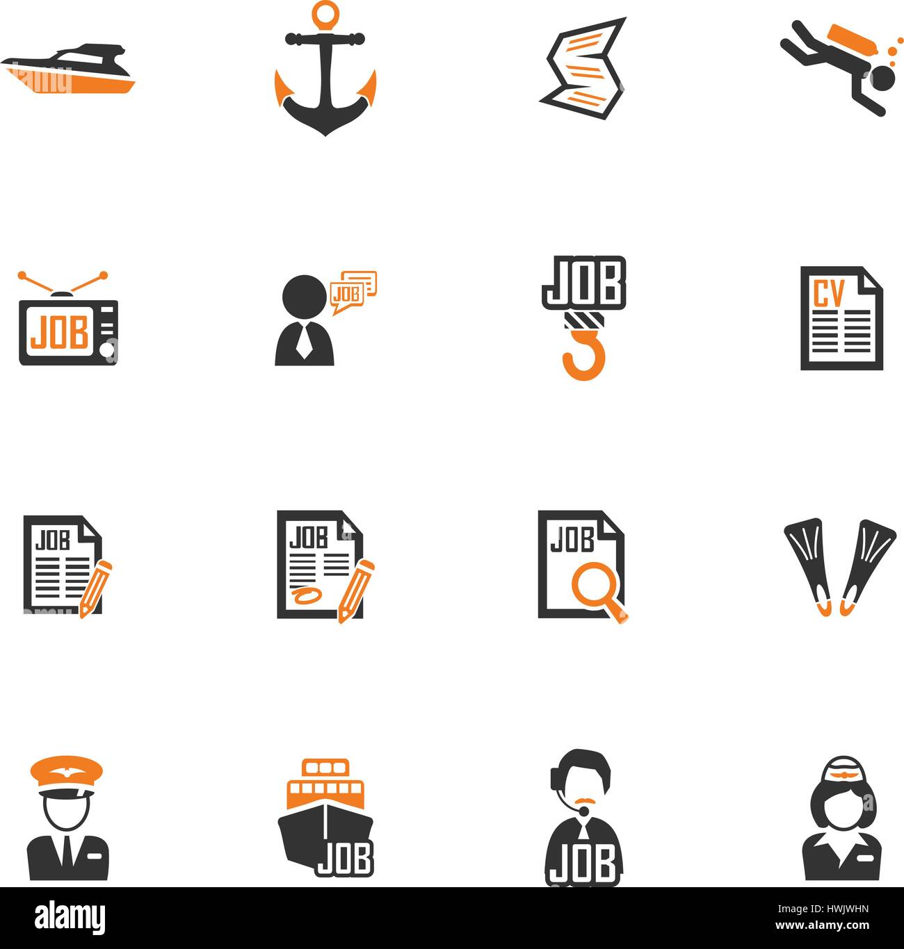 Job icon set for web sites and user interface Stock Vector Image & Art ...