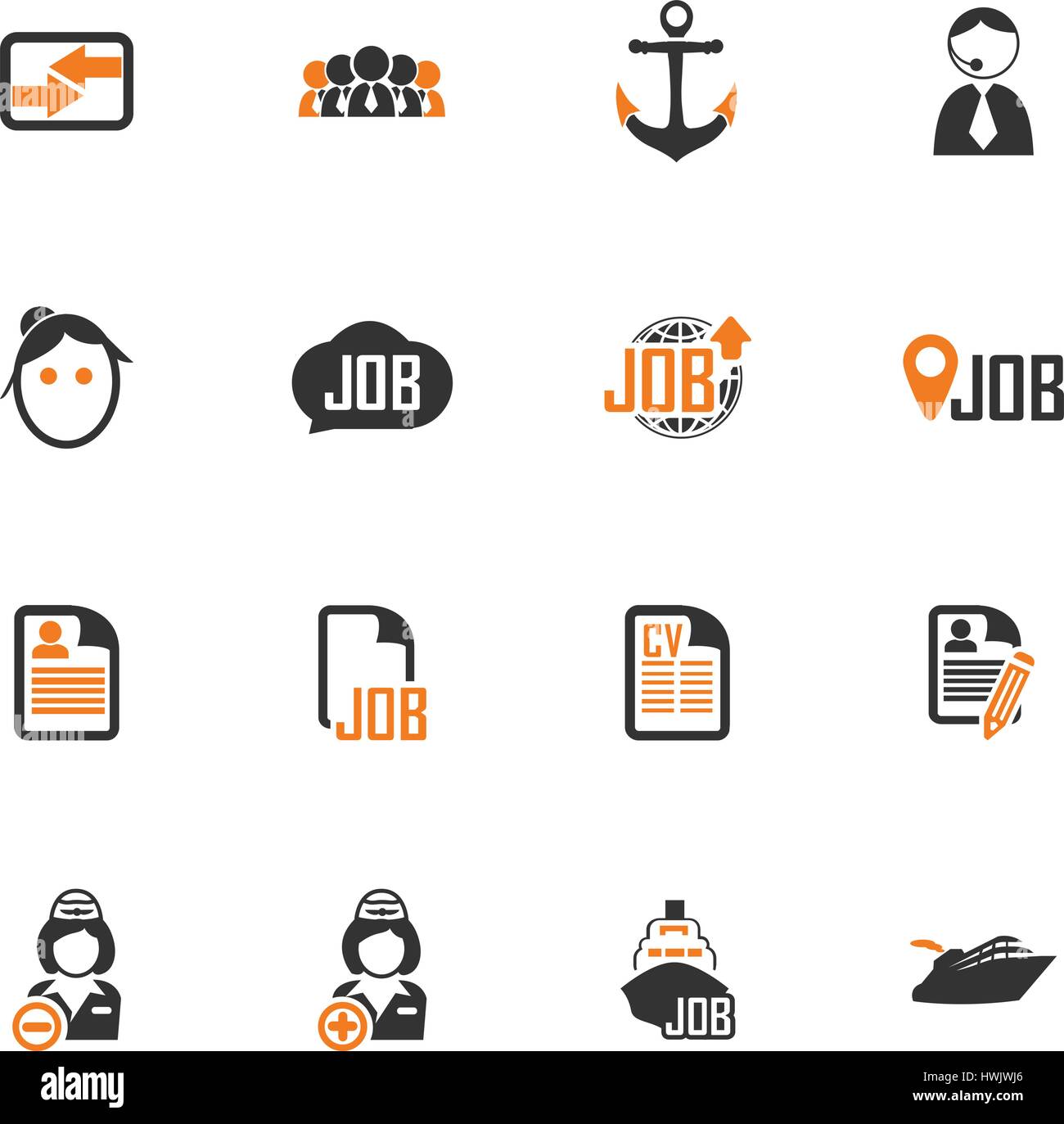 Job icon set for web sites and user interface Stock Vector Image & Art ...