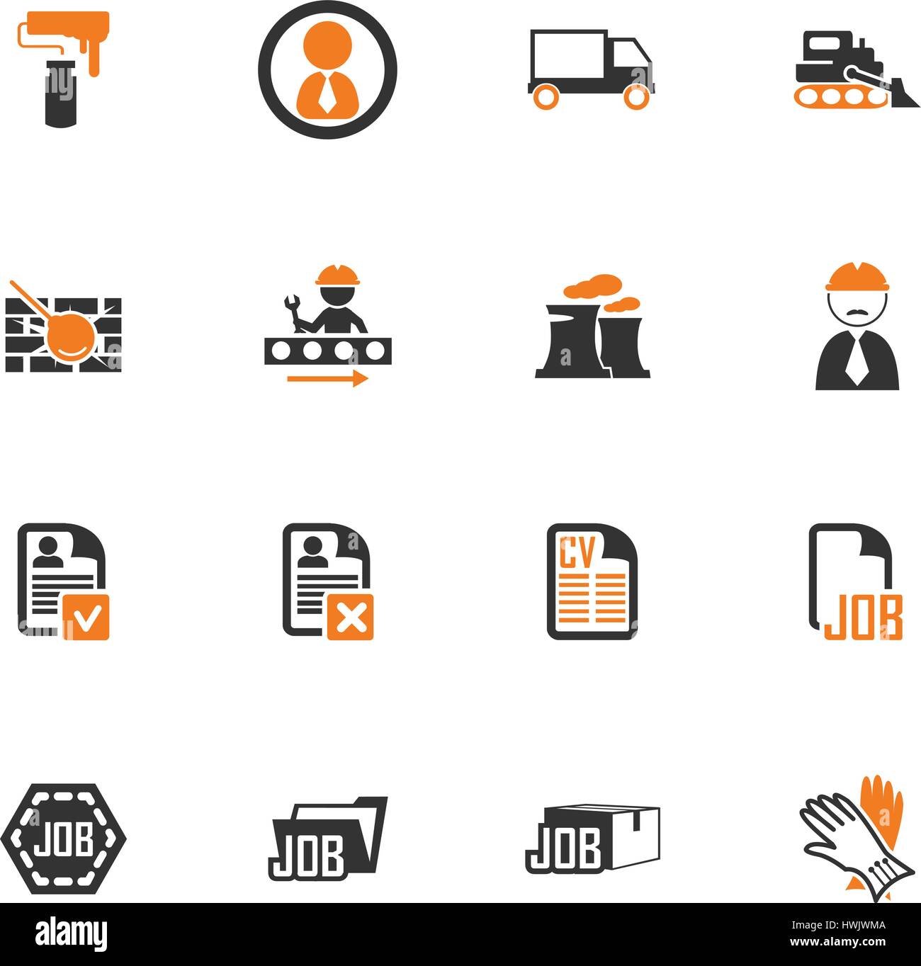 Job icon set for web sites and user interface Stock Vector Image & Art ...