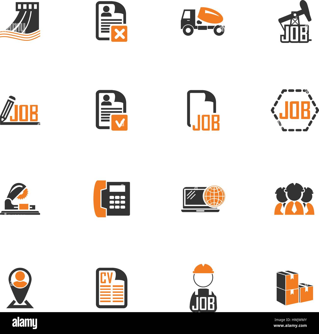 Job icon set for web sites and user interface Stock Vector Image & Art ...