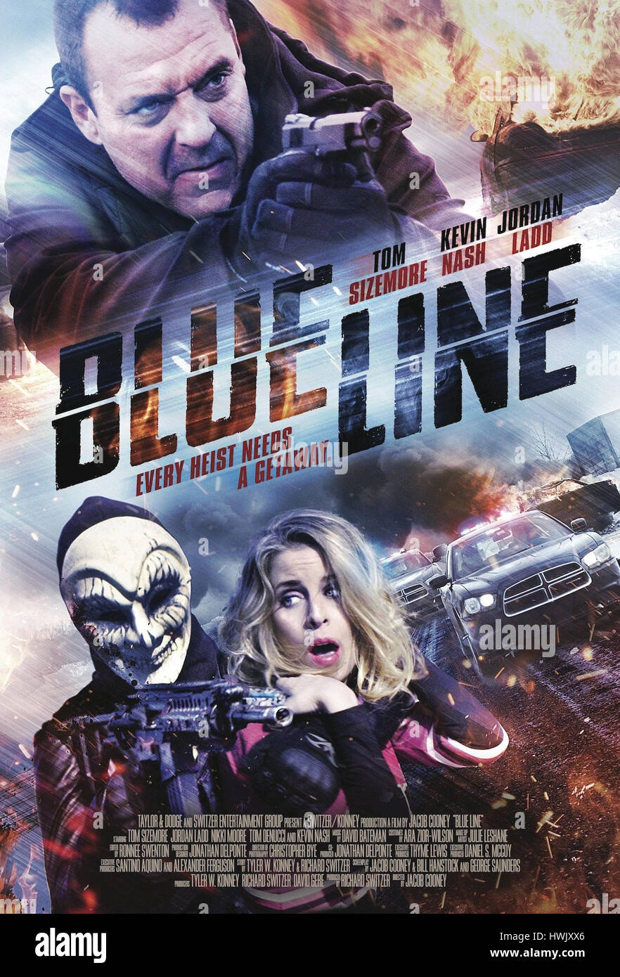 BLUE LINE, poster, Tom Sizemore (top), Lindsay Lamb (bottom), 2017 ...