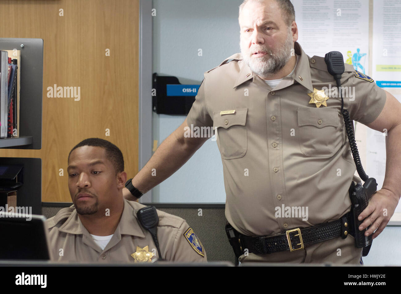 CHIPS, from left: Phil Tyler, Vincent D'Onofrio, 2017. ph: Peter Iovino ...