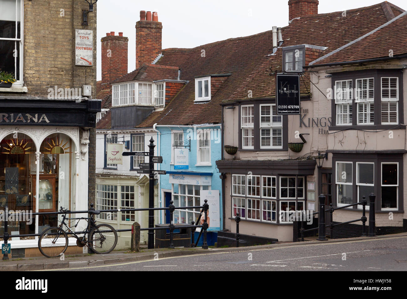 Lymington coastal market town in early Spring, Hampshire, England Stock ...