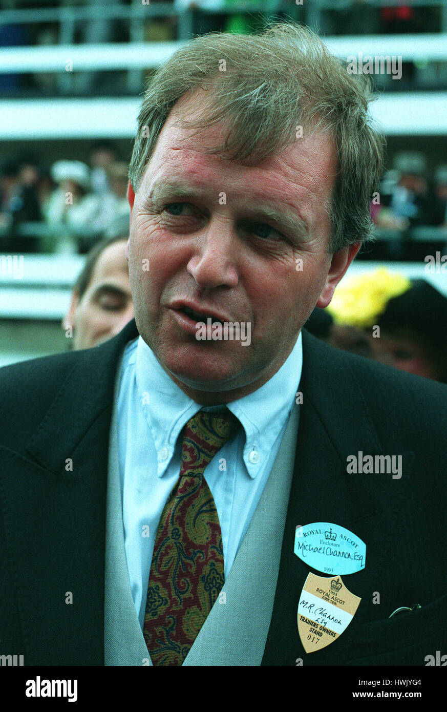 MICHAEL CHANNON RACE HORSE TRAINER 09 July 1993 Stock Photo - Alamy