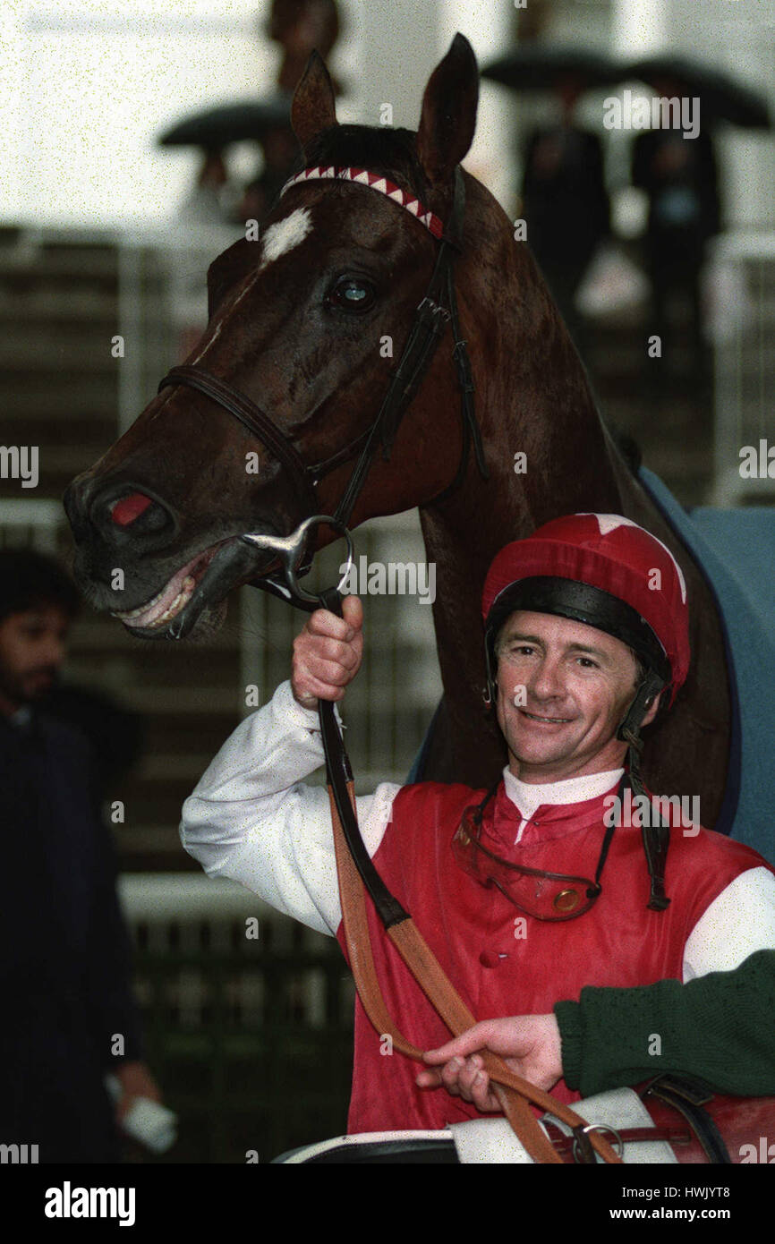 KNIFEBOX & MICHAEL ROBERTS RACEHORSE WINNER PRIX DOLLAR 06 October 1993 ...