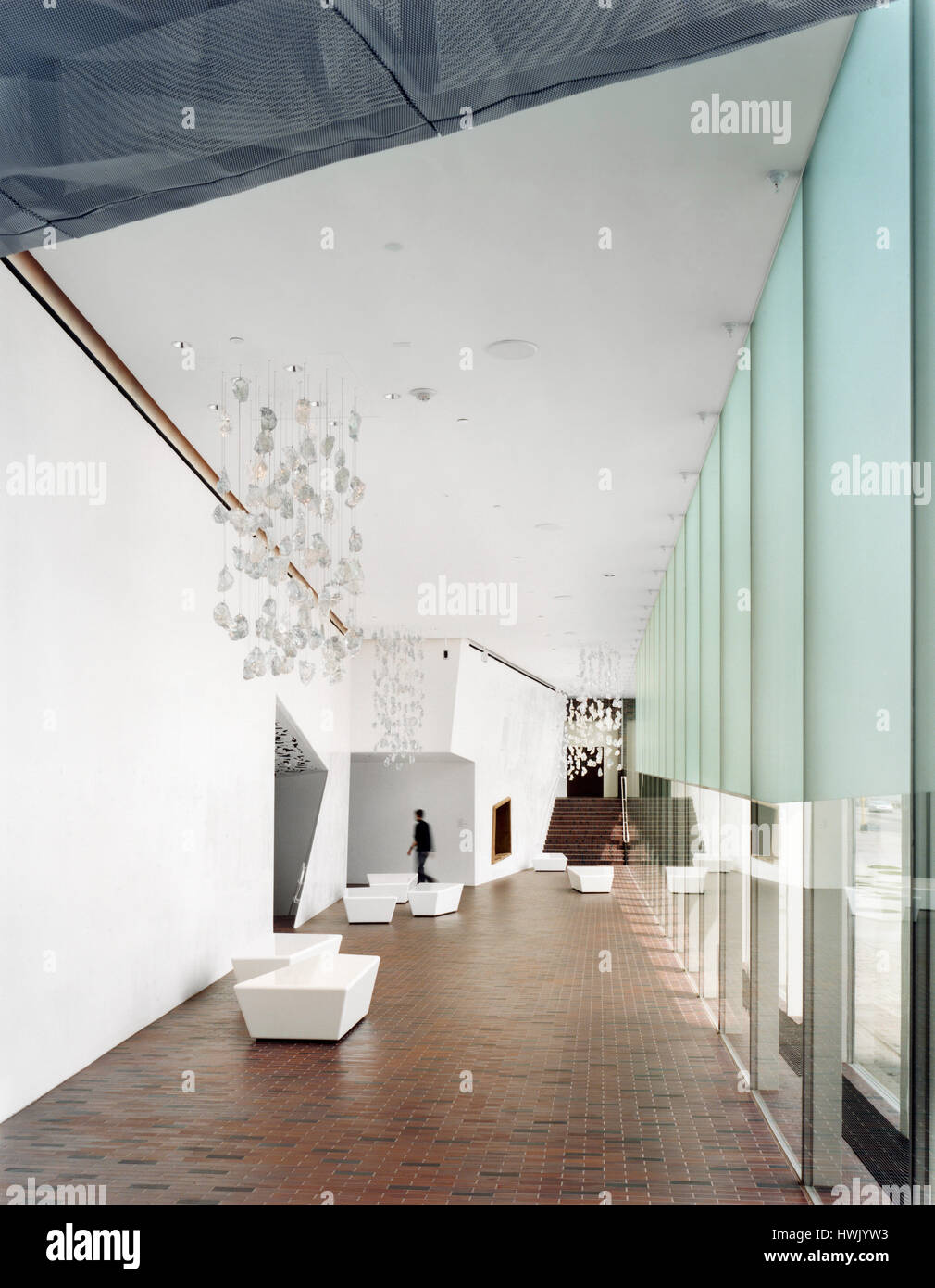 Interior, glass enclosed corridor looking North. Walker Art Center ...