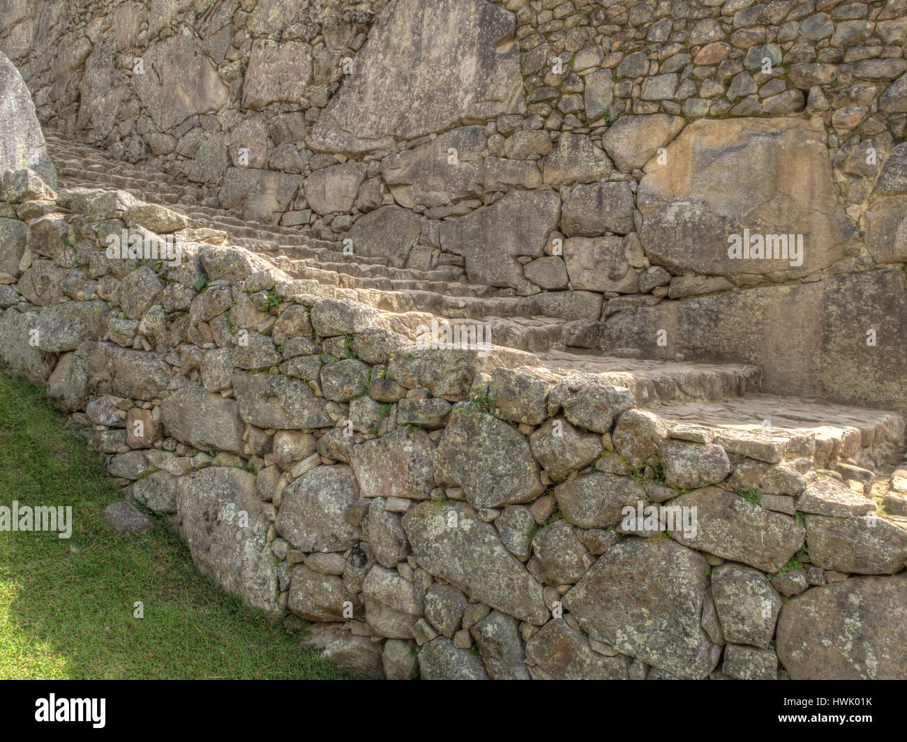 Machu Picchu, Peru - May 22, 2016: Wall of ancient inca town Stock ...