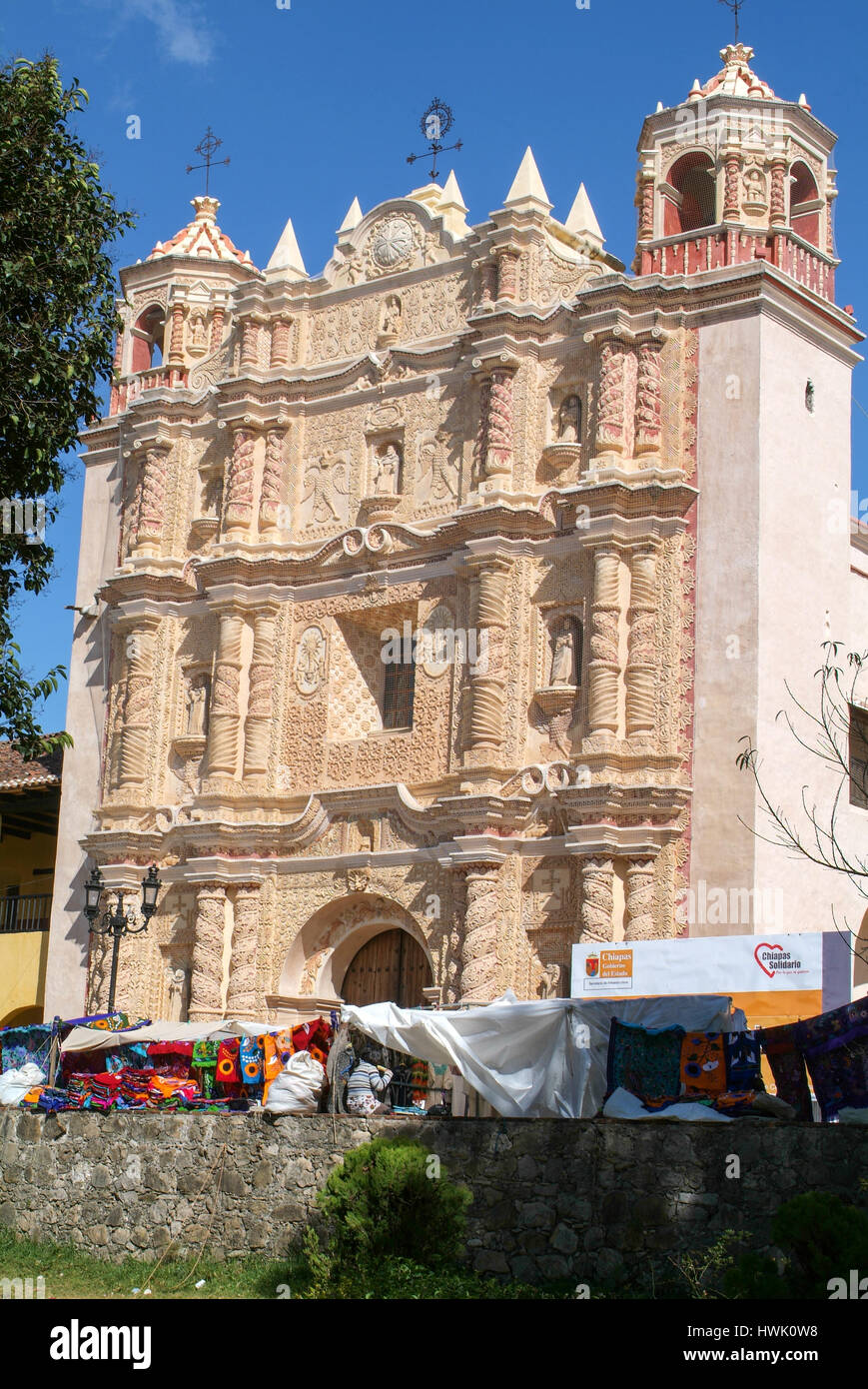 Cristobal de las Casas, Mexico - 19 January 2009: The church of Saint Domingo at San Cristobal ...