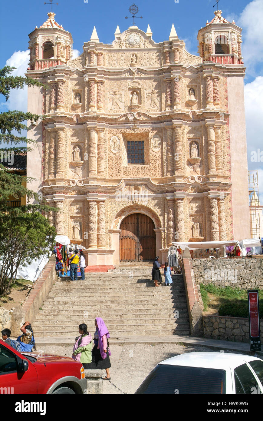 Cristobal de las Casas, Mexico - 19 January 2009: The church of Saint Domingo at San Cristobal ...