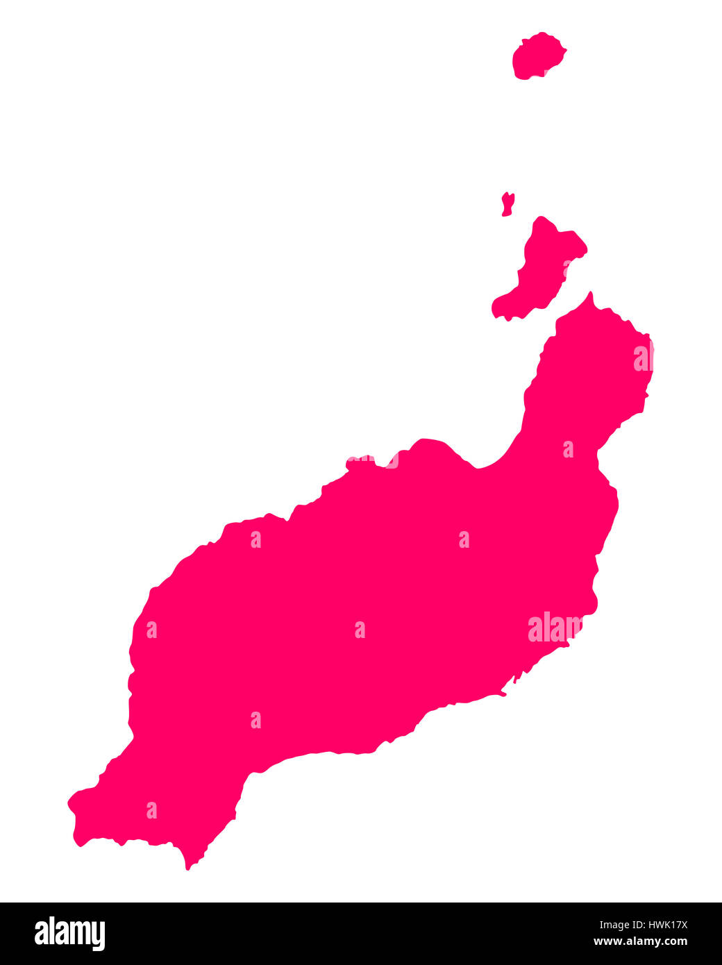 Map of Lanzarote Stock Photo - Alamy