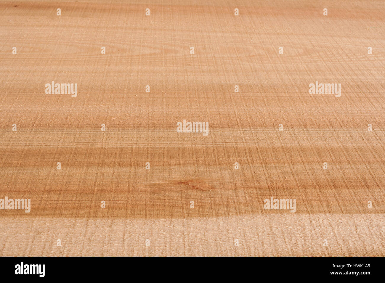Top view on wooden longitudinal texture larch slab. Perspective view ...