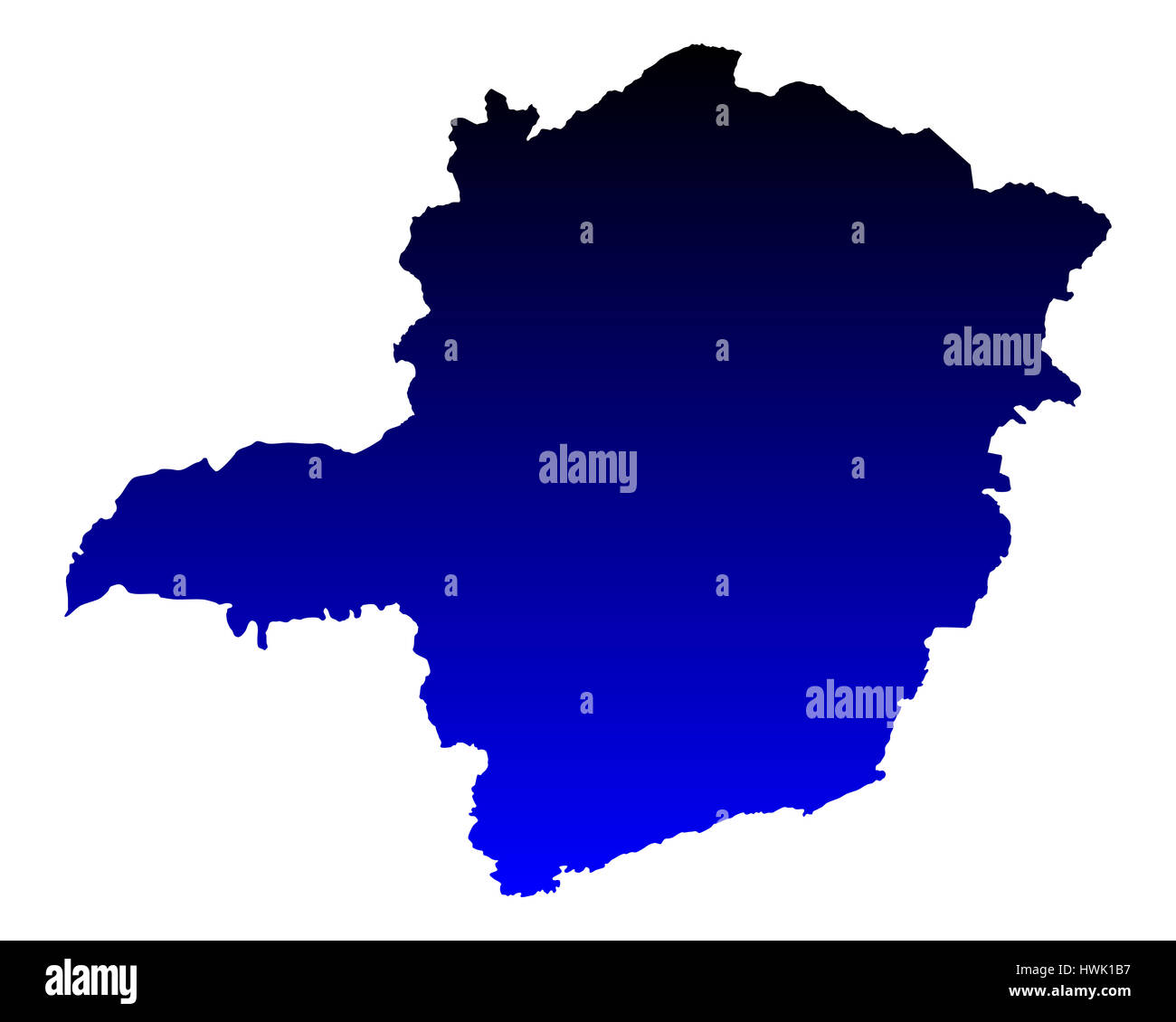 Map of Minas Gerais Stock Photo - Alamy