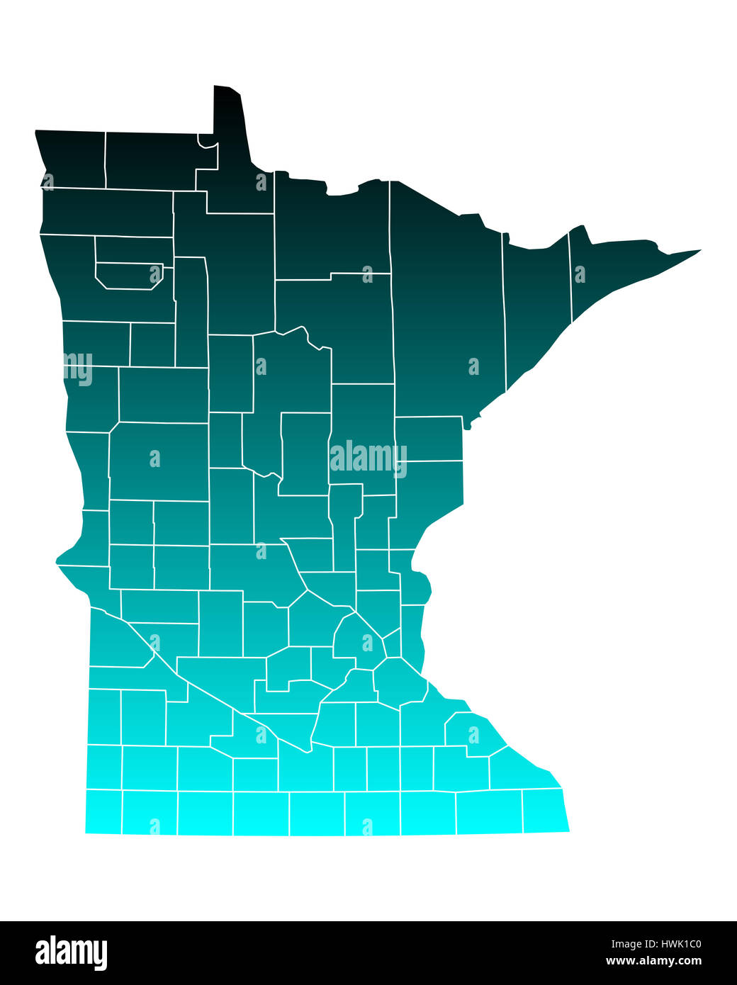 Map of Minnesota Stock Photo - Alamy