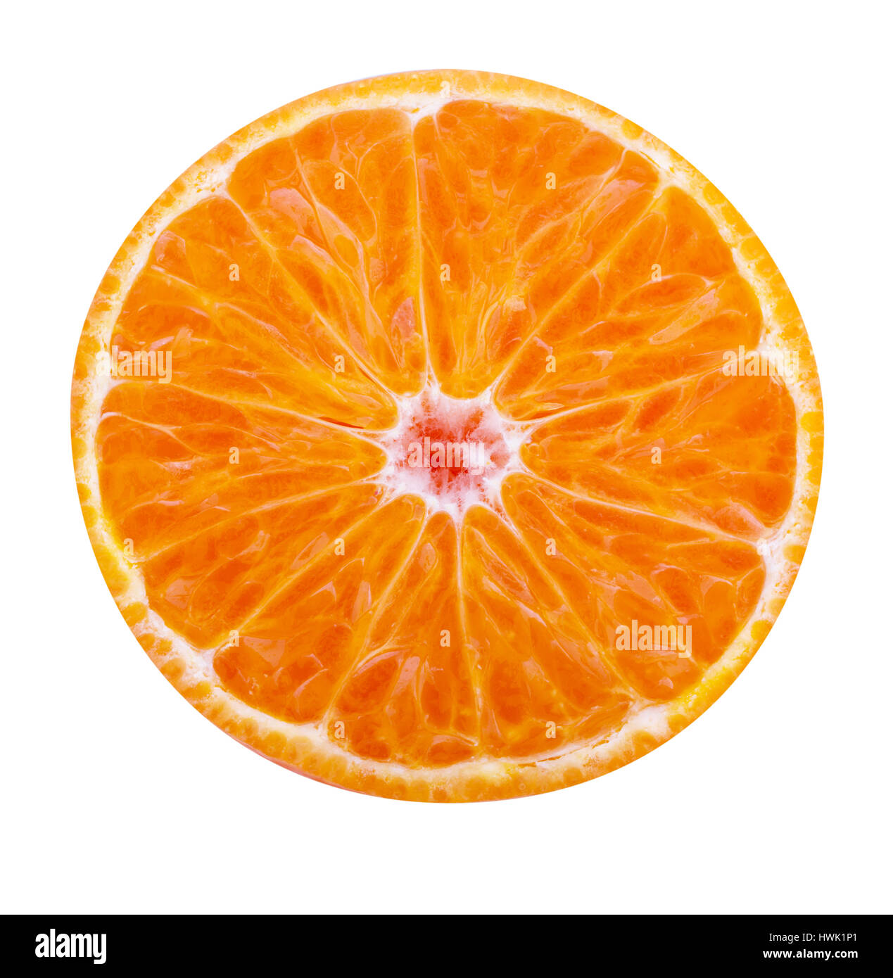 Mandarin cut fruit Isolated on white background clipping path Stock ...