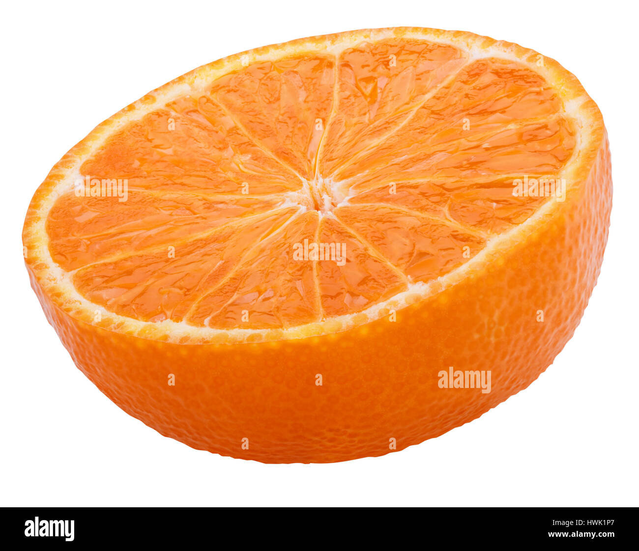 Mandarin cut fruit Isolated on white background clipping path Stock ...