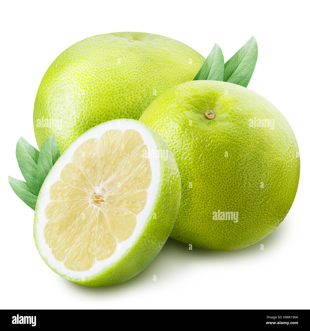 sweetie fruit Cut Isolated on white background clipping path Stock ...
