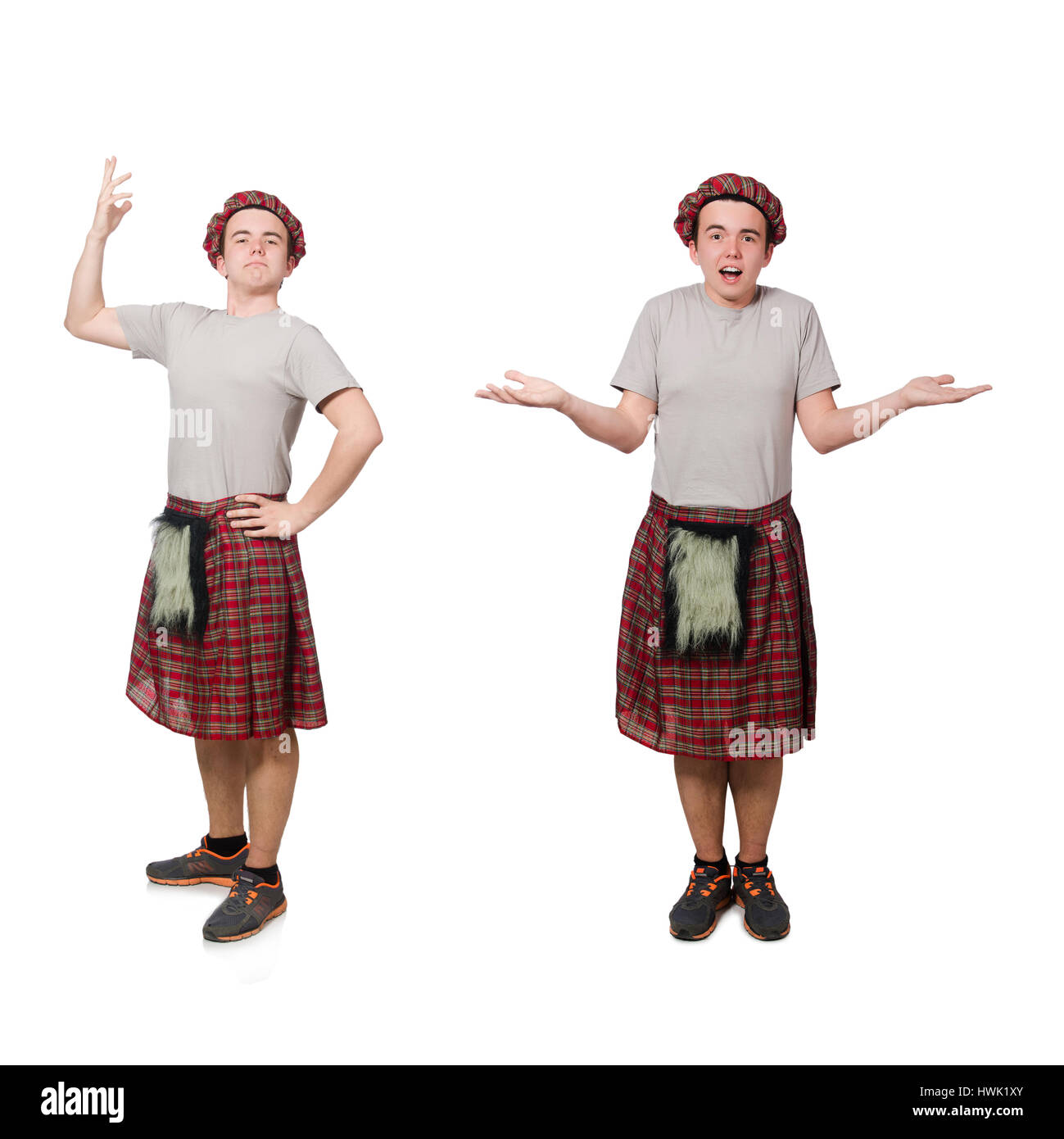 Funny scotsman isolated on white Stock Photo - Alamy