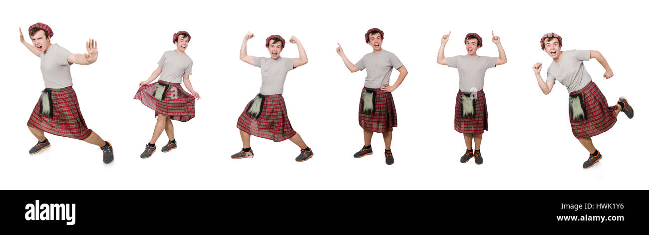 Funny scotsman isolated on white Stock Photo - Alamy