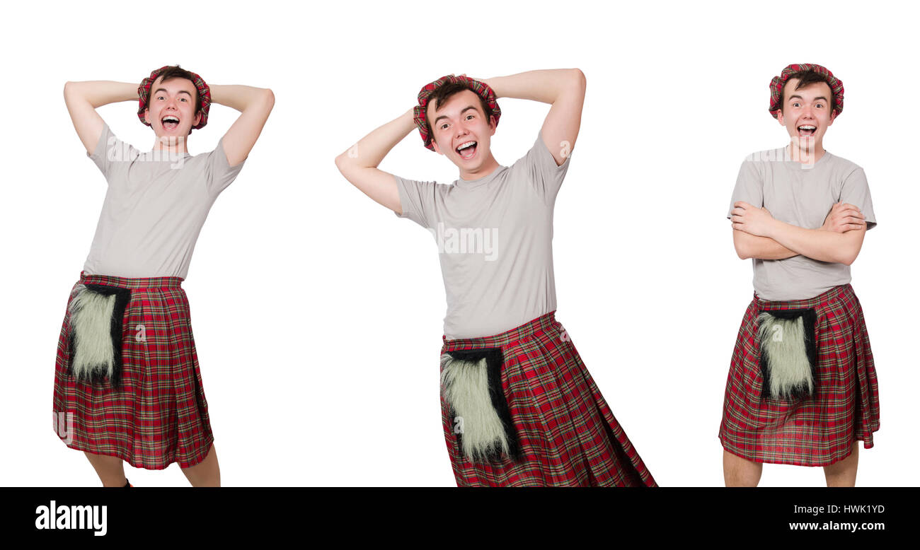 Funny scotsman isolated on white Stock Photo - Alamy