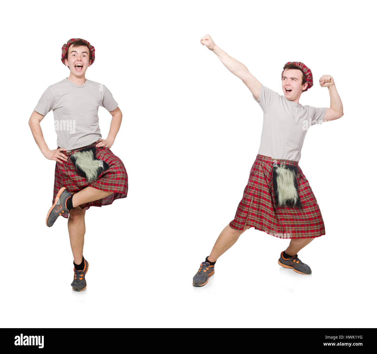 Funny scotsman isolated on white Stock Photo - Alamy