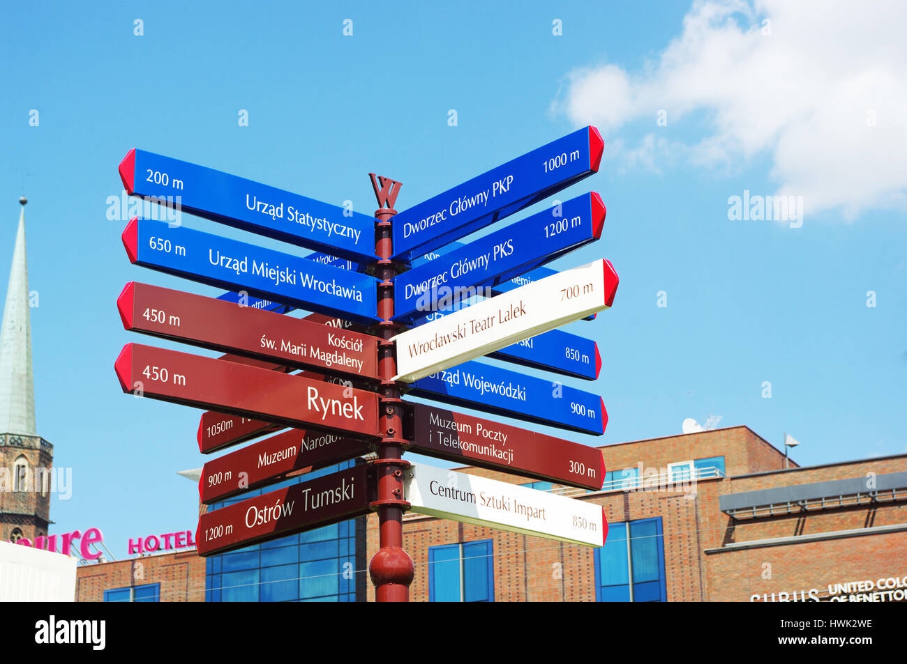 Place Sign, Market Square, Wroclaw, Poland Stock Photo - Alamy