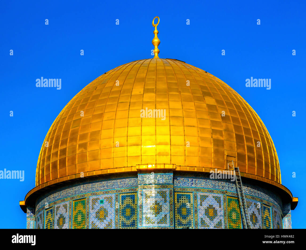 Dome of the Rock Islamic Mosque Temple Mount Jerusalem Israel. Built in ...