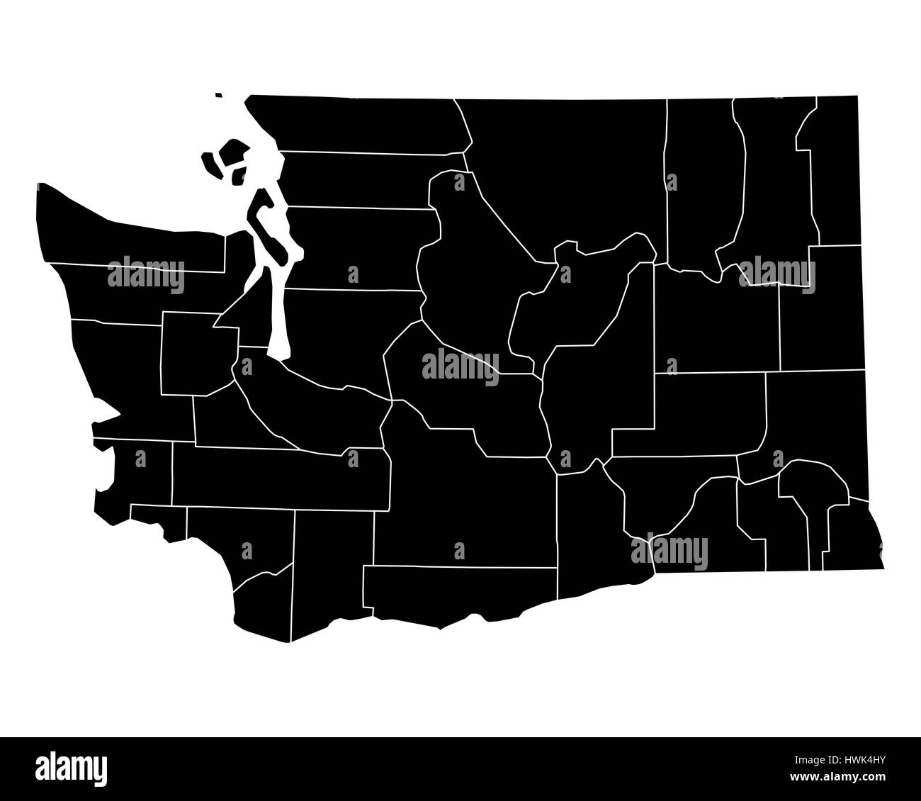 Counties of washington Black and White Stock Photos & Images - Alamy