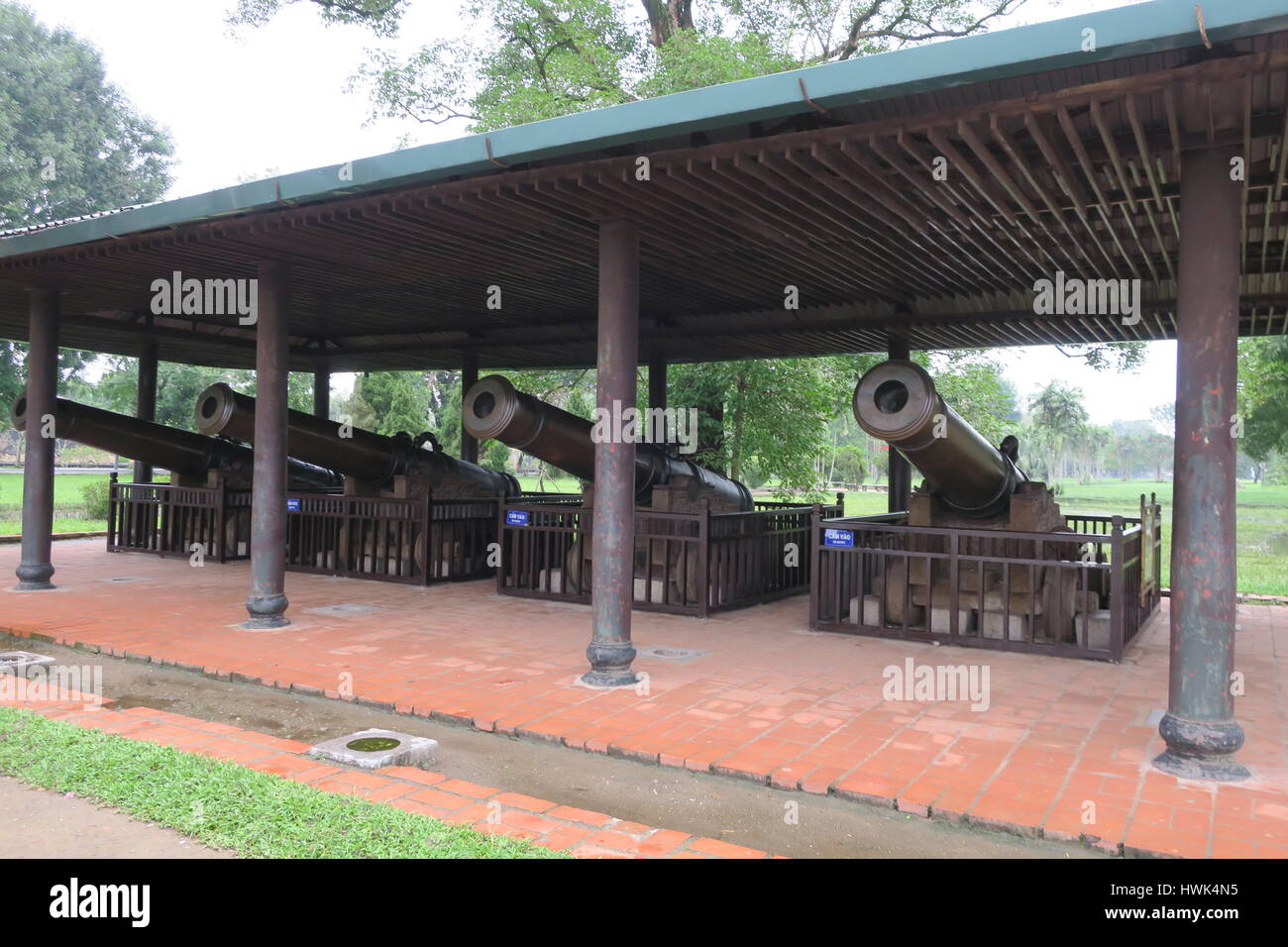 Ancient Nine Deities Cannons, beside Ngan Gate at the entrance to the ...