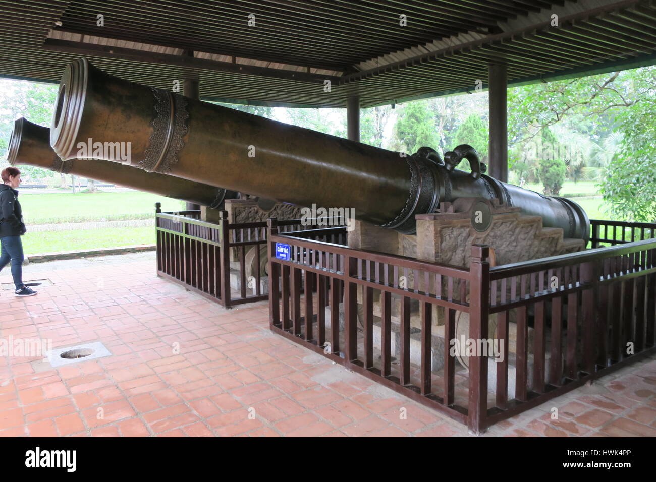 Ancient Nine Deities Cannons, beside Ngan Gate at the entrance to the ...