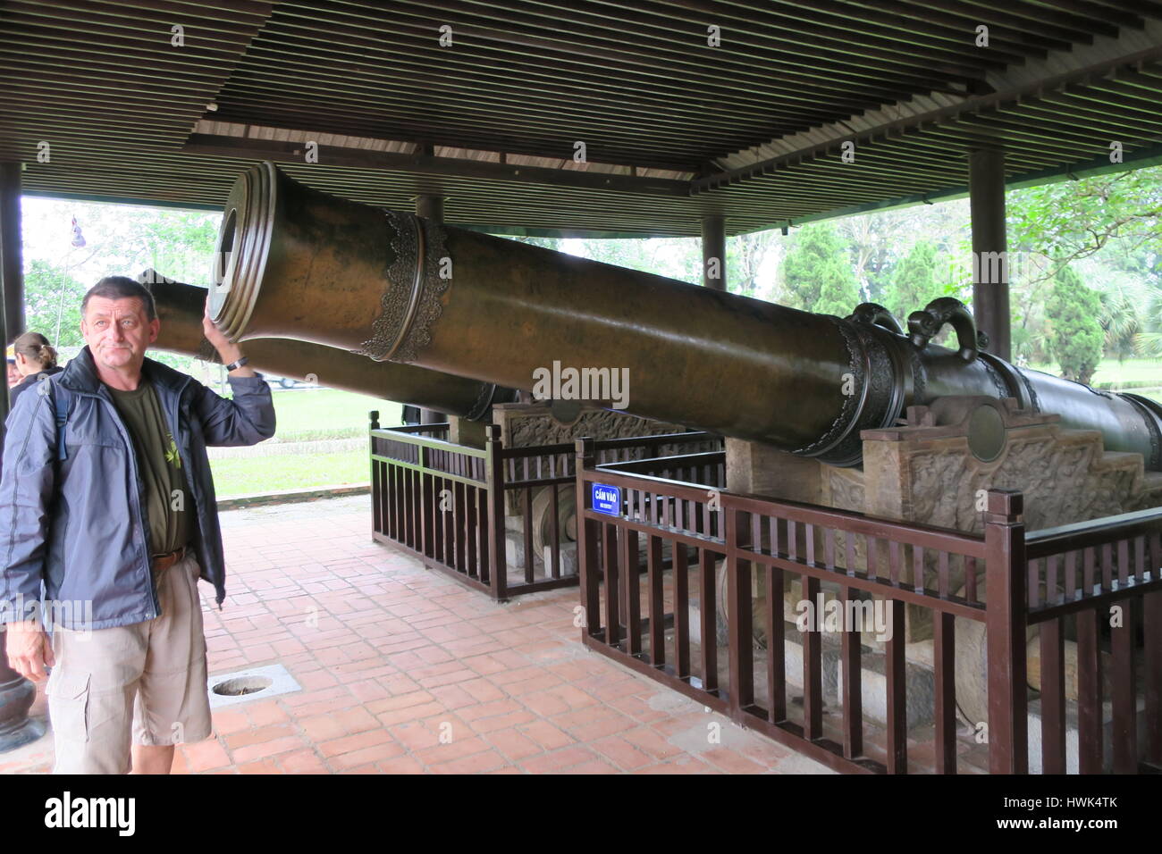 Ancient Nine Deities Cannons, beside Ngan Gate at the entrance to the ...
