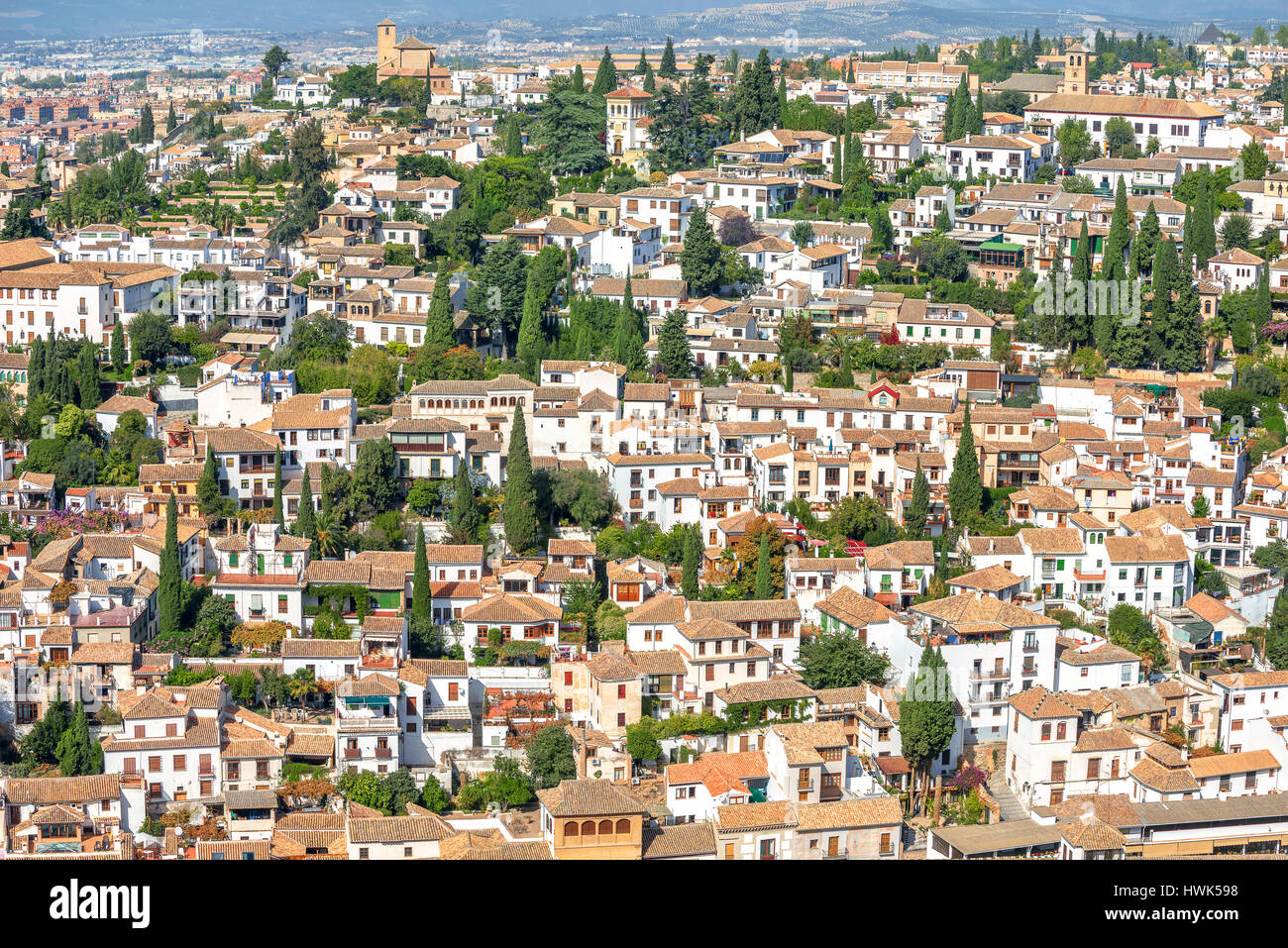 Aerial view city alhambra granada hi-res stock photography and images ...
