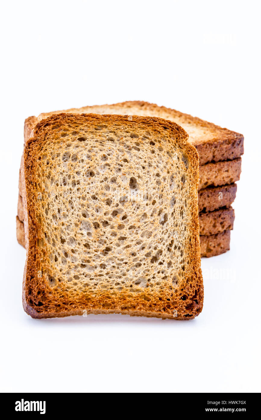 A slice of toast and a pile of slice of toast Stock Photo - Alamy