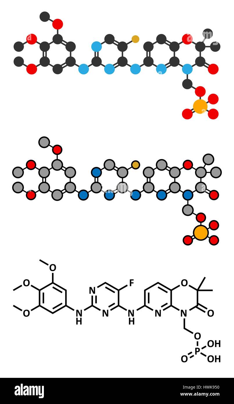 Fostamatinib rheumatoid arthritis drug molecule (Syk inhibitor ...
