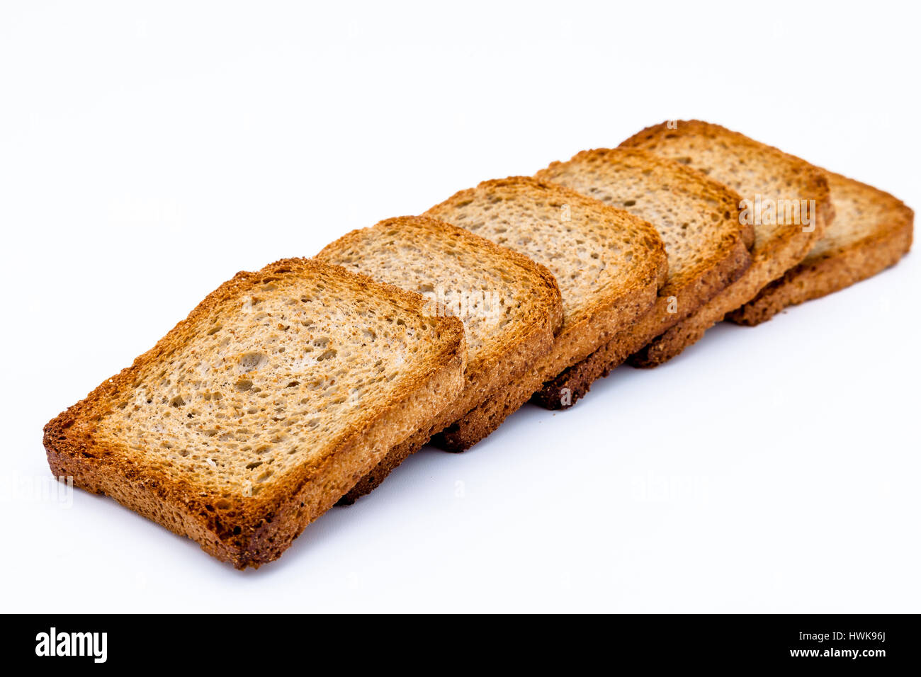Two slices toasted bread Cut Out Stock Images & Pictures - Alamy